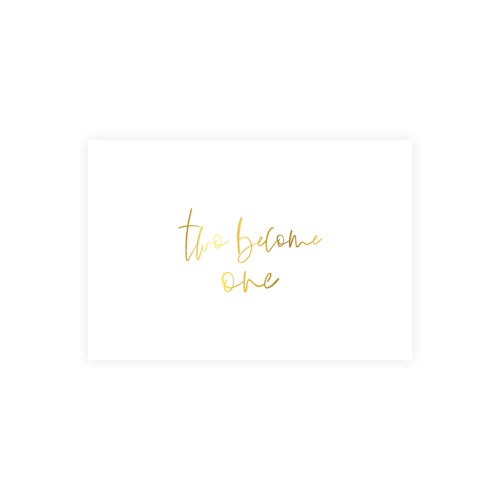 Two become one atverama kartīte ar zelta nospiedumu – PIPARMĒTRA